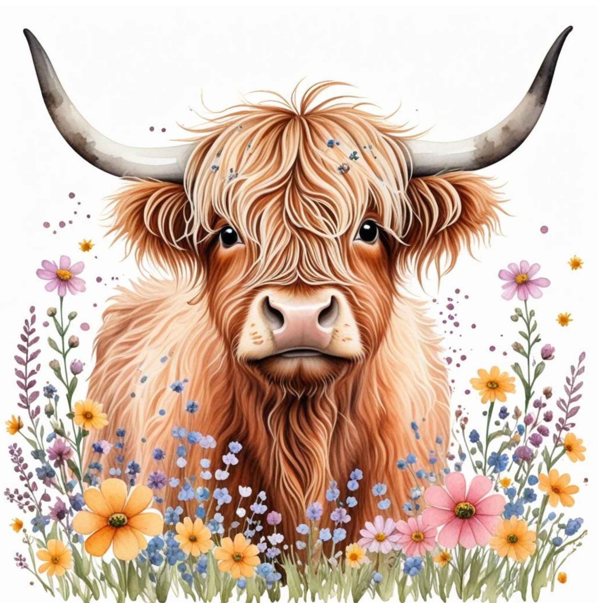 Highland Cow Paint Party Kit: Tracer & Photo (digital Download) - Etsy