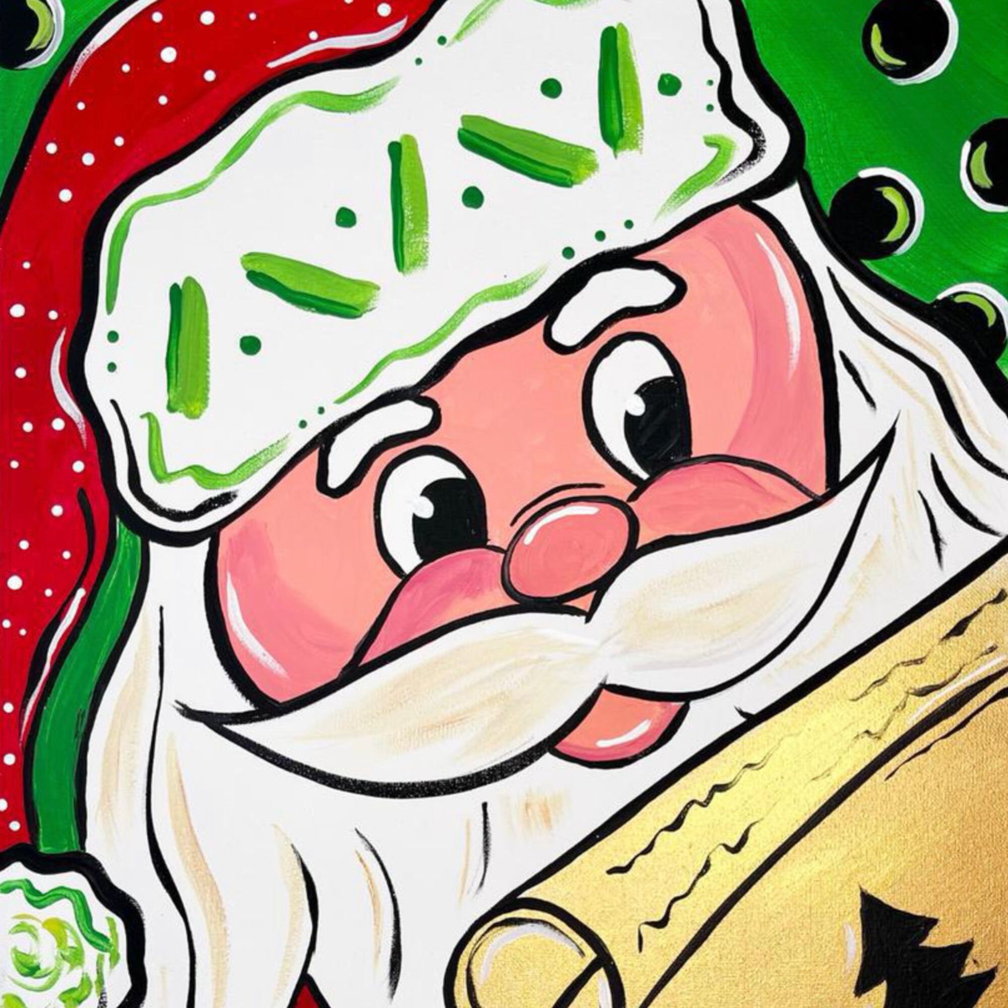 DIY Paint Party Kit Instant Download Christmas Santa Paint & Sip Party ...