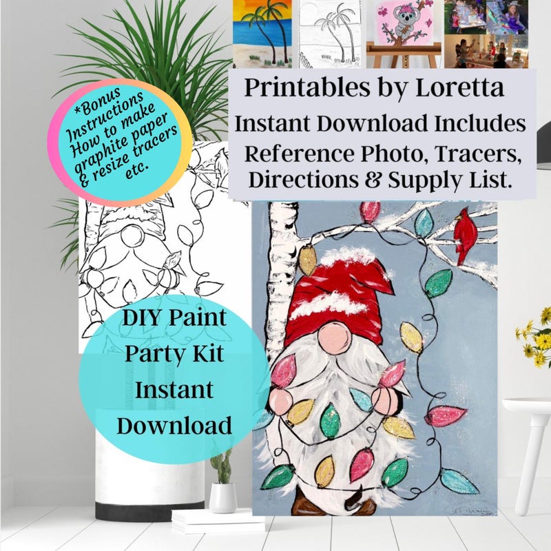 Anime Holiday Paint Template - Etsy