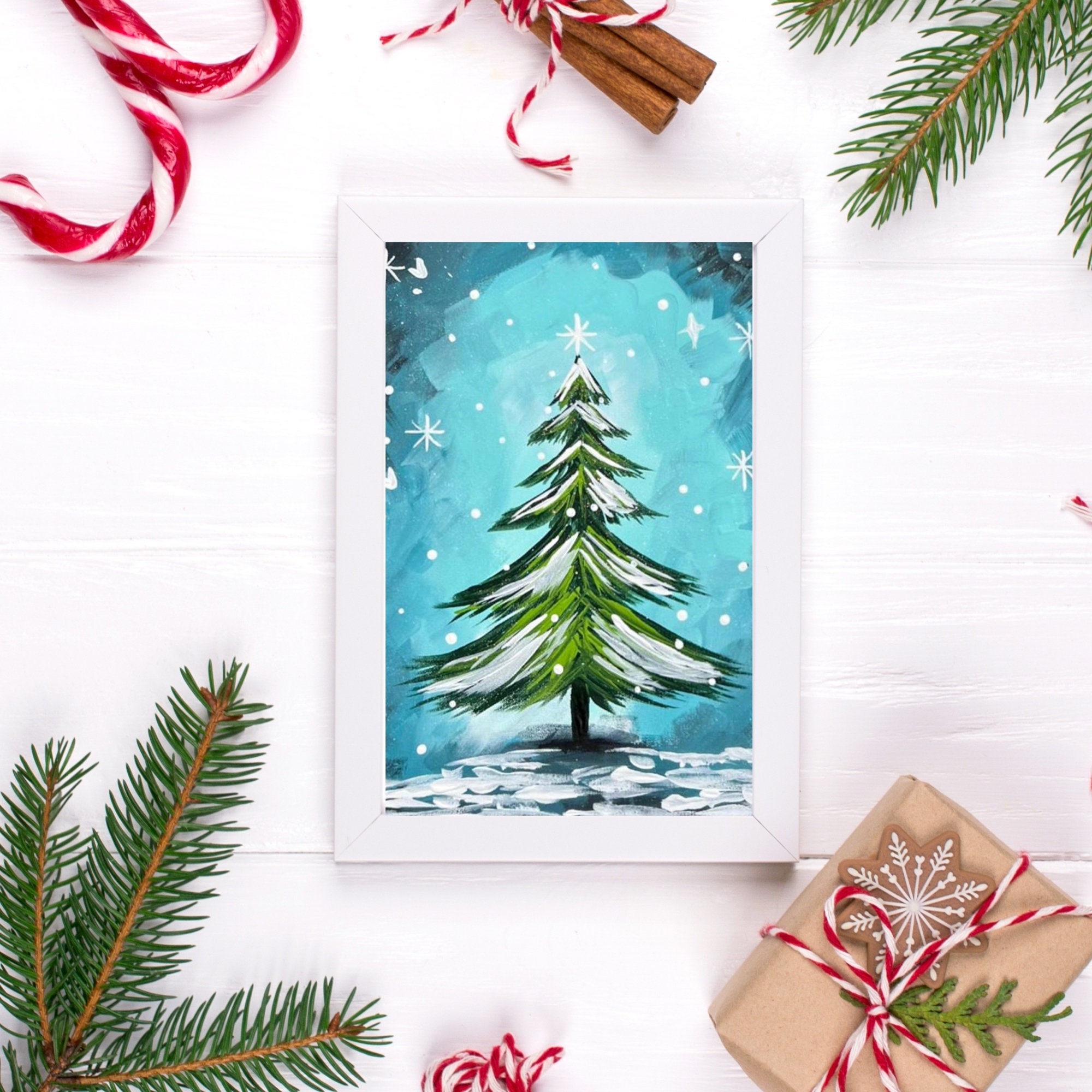 DIY Paint Party Kit Instant Download Magical Christmas Tree Paint & Sip ...