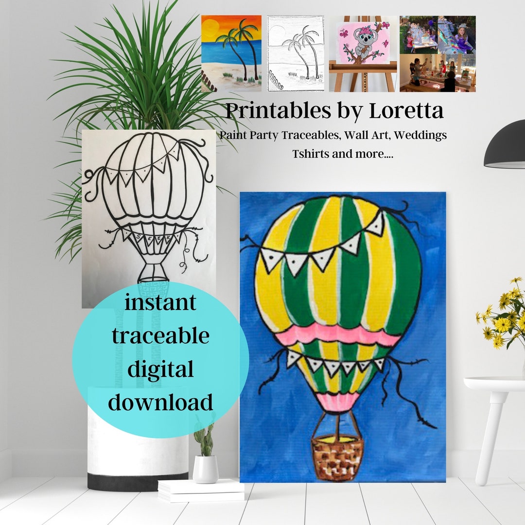 DIY Paint Party Kit Instant Download Downloadable Includes Tracer ...