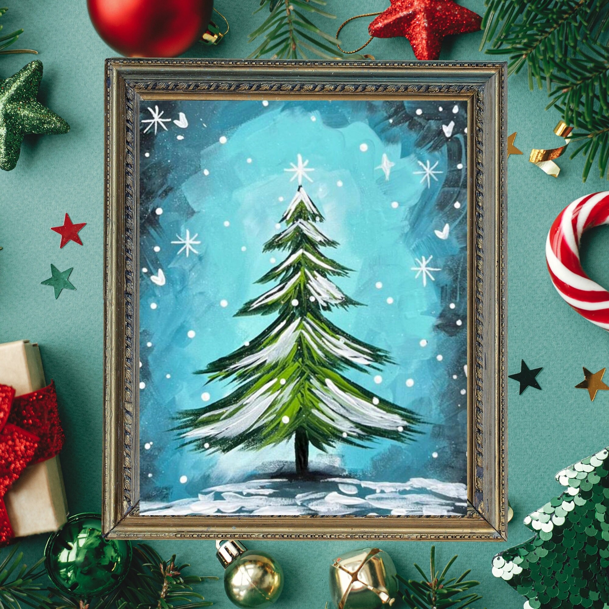 DIY Paint Party Kit Instant Download Magical Christmas Tree Paint & Sip ...