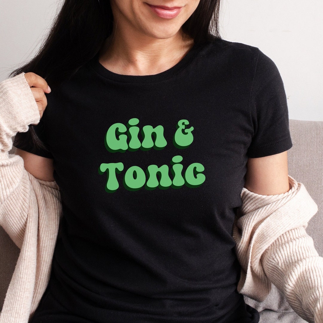UNISEX Crew Neck T-shirt Gin and Tonic Tshirt Soft Relaxed - Etsy