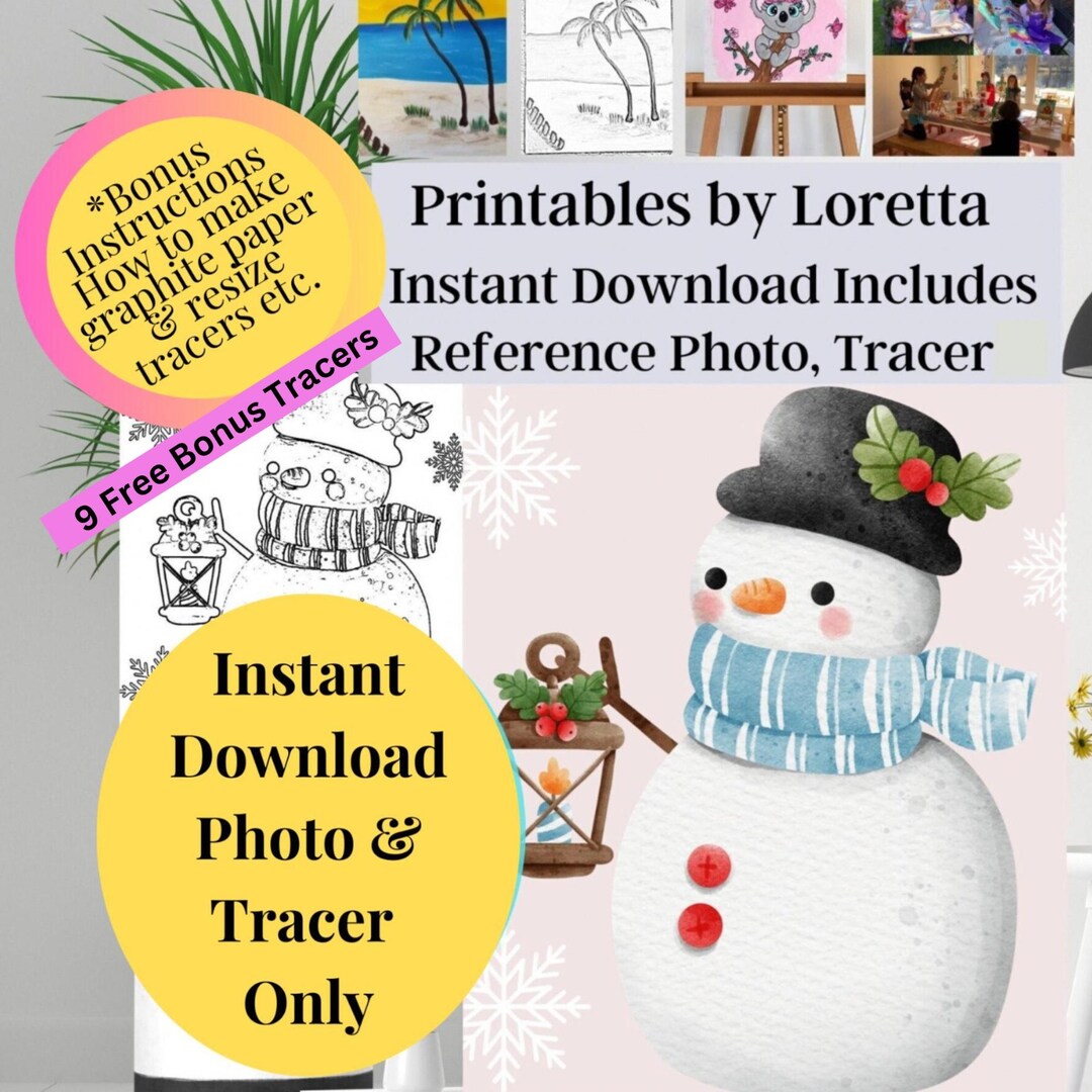 DIY Paint Party Kit Instant Download Snowman Lantern, Paint Sip Party ...