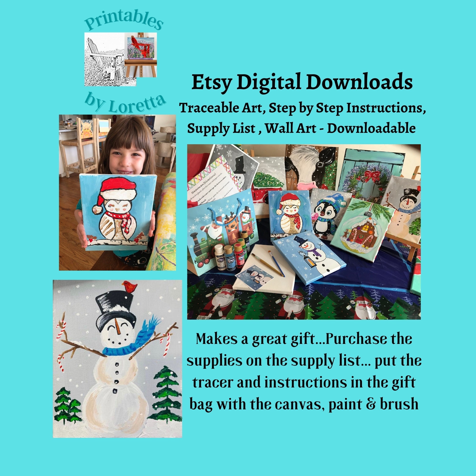 DIY Paint Party Kit Instant Download Christmas Tree on Truck Paint ...