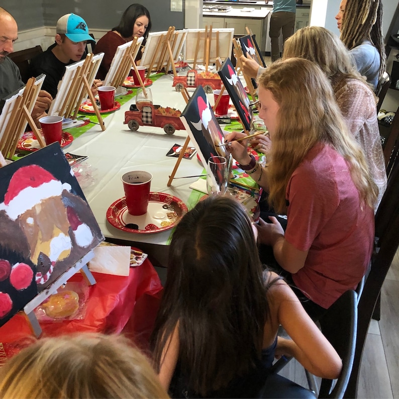 DIY Paint Party Kit Instant Download Christmas Poinsettia for Paint ...