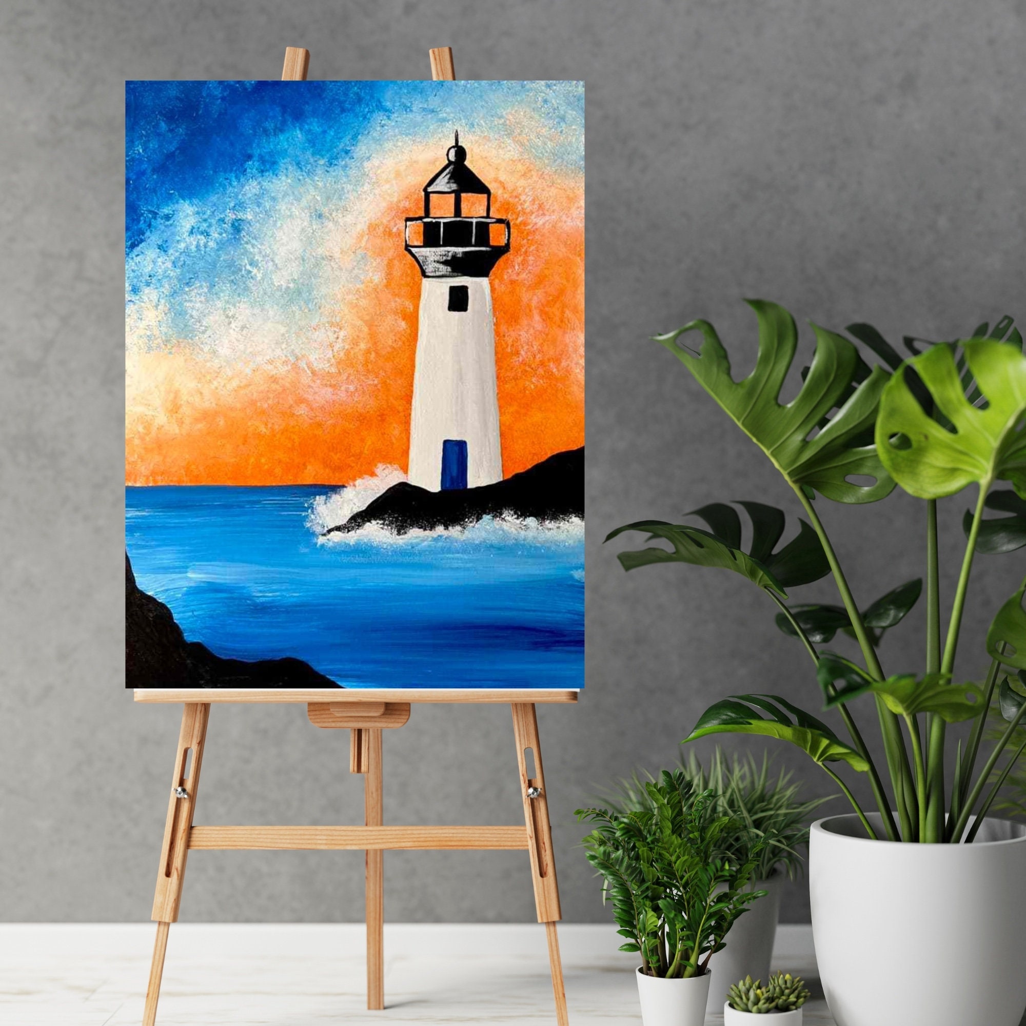 DIY Paint Party Kit Instant Download Lighthouse , Painting for Your ...