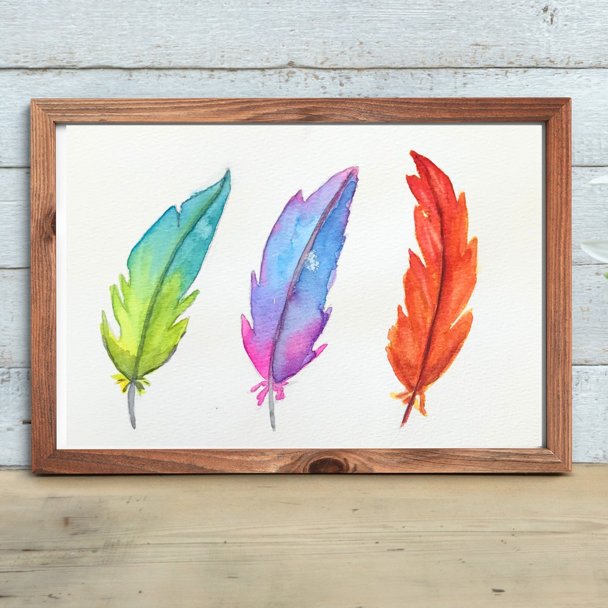 DIY Watercolor Feathers Instant Download ,tracer and Reference Photo ...