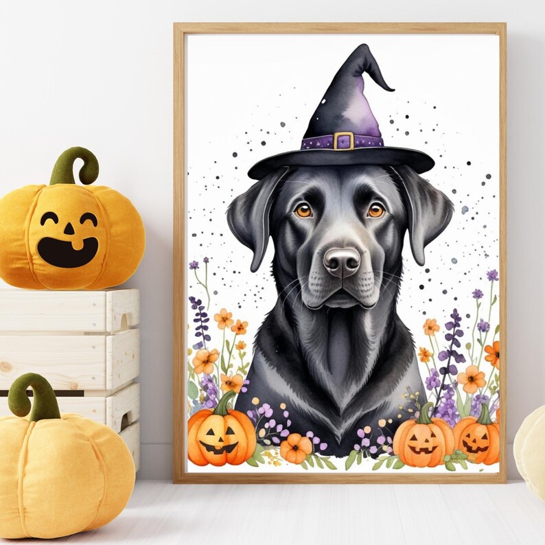 DIY Paint Party Kit Instant Download Halloween Black Labrador, **tracer ...