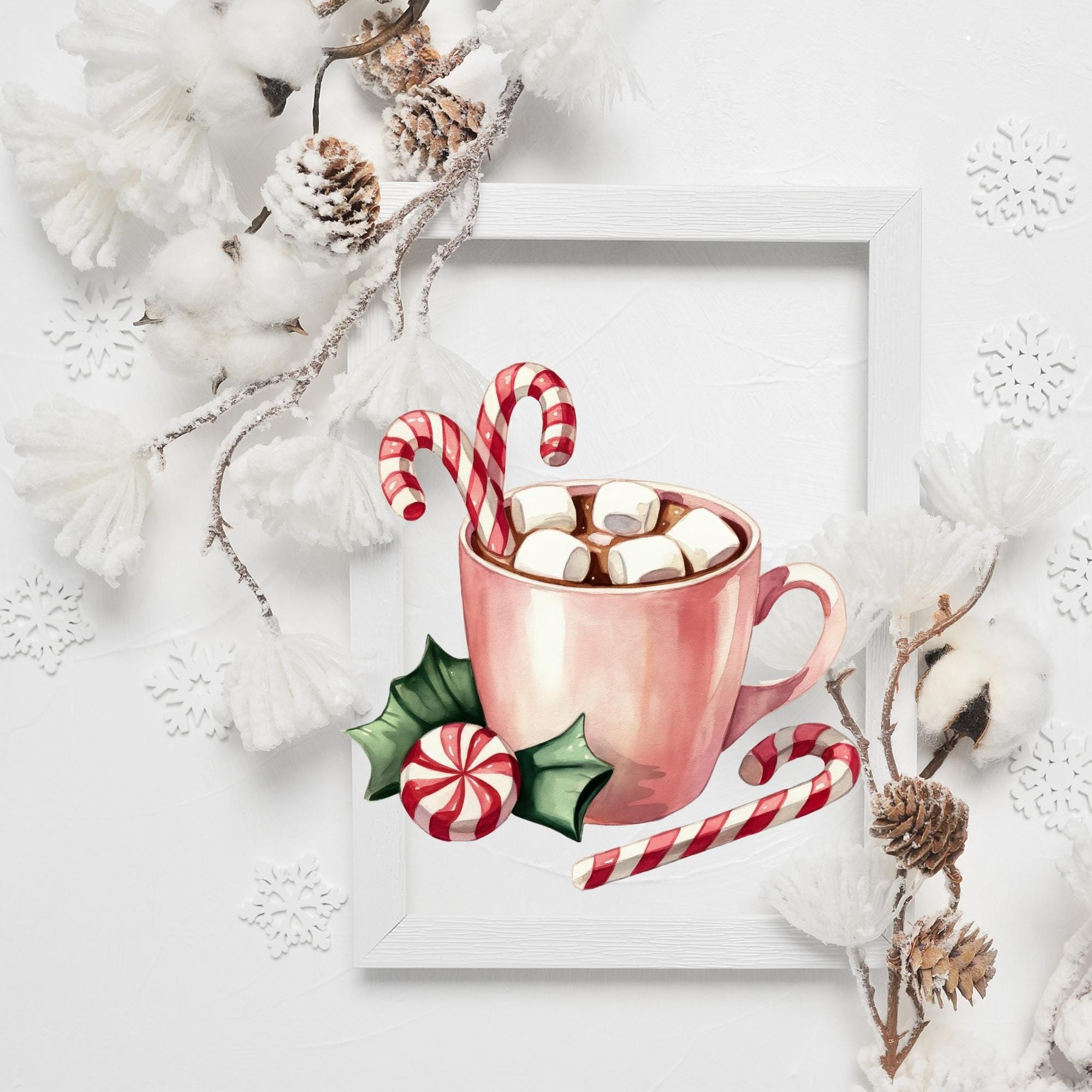 DIY Paint Party Kit Instant Download Peppermint Hot Chocolate , Paint ...
