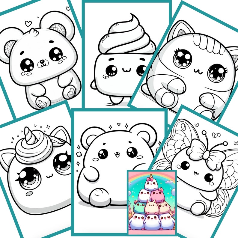 Squishables Coloring Pages Instant Download 12 Page Coloring Bundle ...