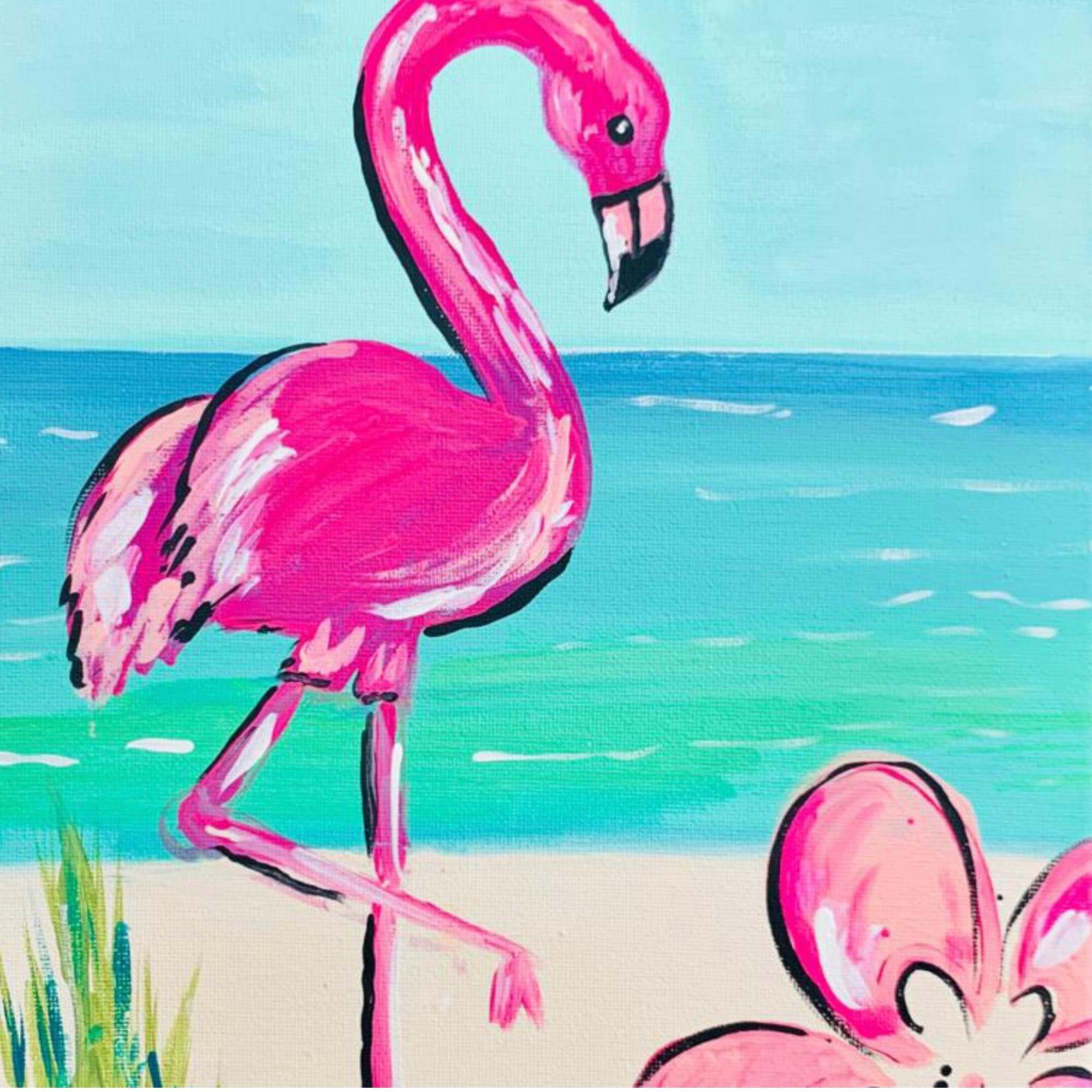 DIY Paint Party Kit Instant Download Pink Flamingo, Includes Photo ...
