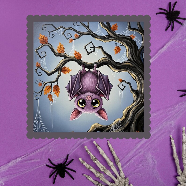Whimsical Bat Paint Party Printable, Halloween Decor (digital Download ...