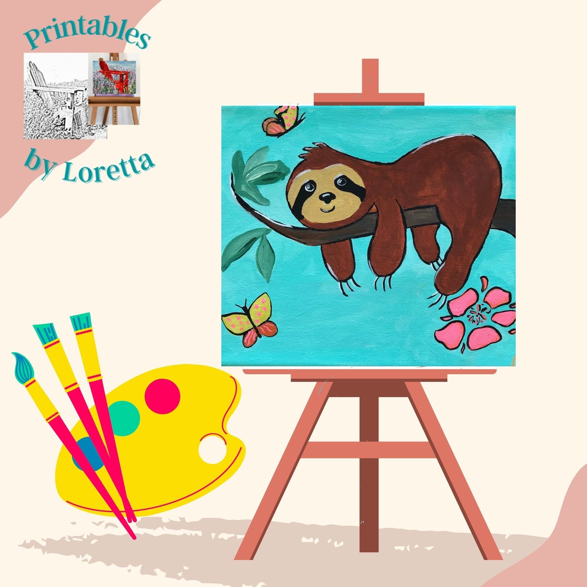 Instant Download, DIY Paint Party Kit Includes Photo, Tracer ...