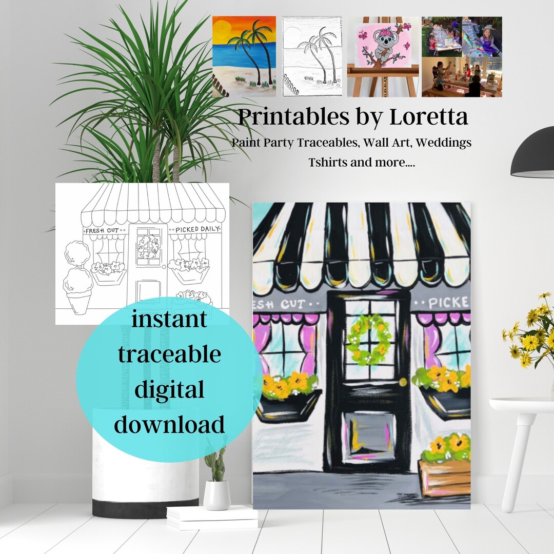 DIY Paint Party Kit Instant Download Downloadable Includes Tracer ...