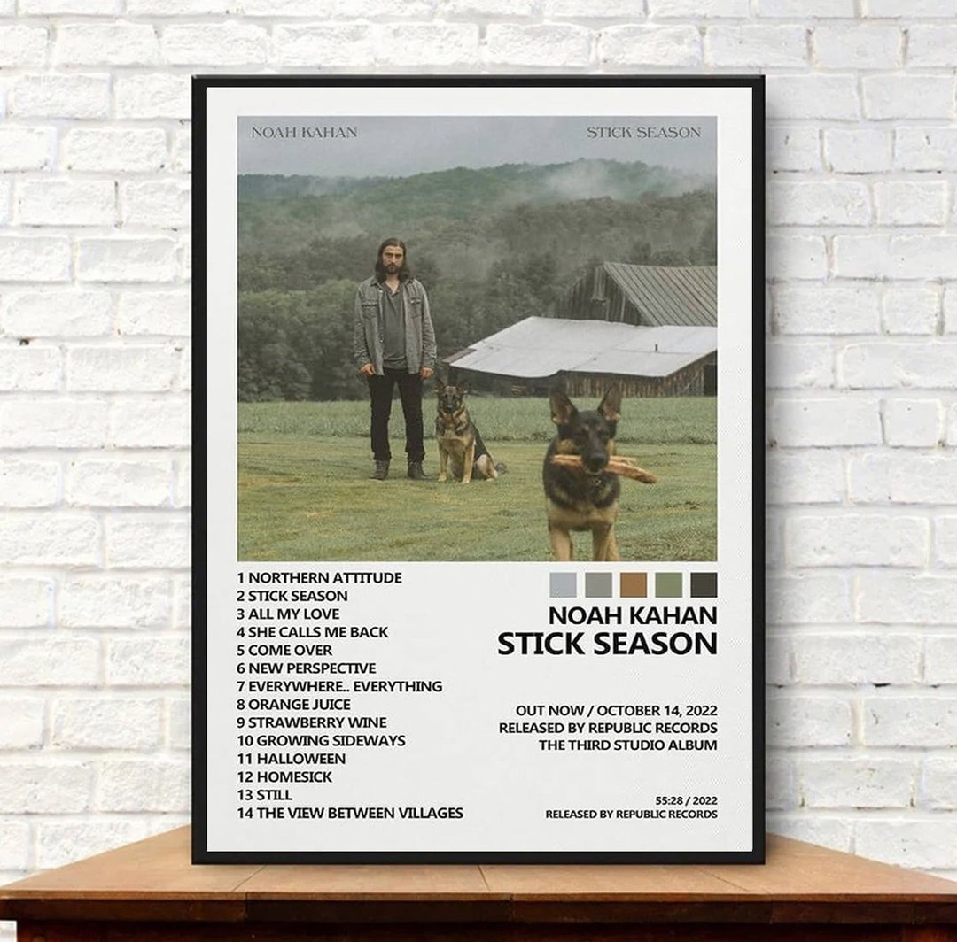 Noah Kahan 2023 Tracklist Poster Noah Kahan Stick Season Tour - Etsy