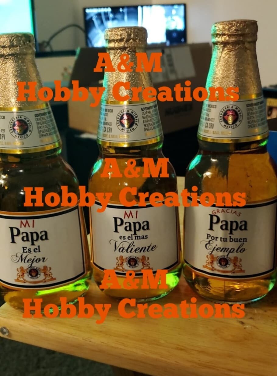Modelo Spanish Papa Father's Day 6 Pack Beer Labels - Etsy