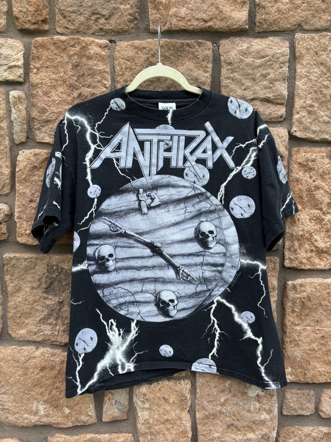 Vintage Rare Heavy Metal 1990 Anthrax Persistence of Time Band Tour Tee ...