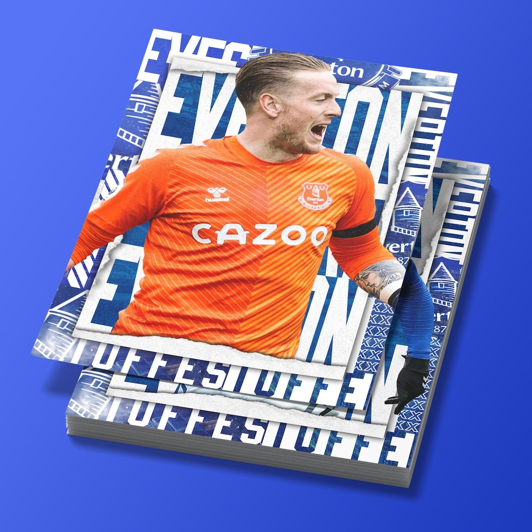 Everton Jordan Pickford A4 Print - Etsy