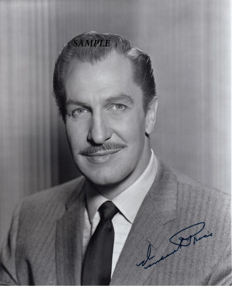 VINCENT PRICE 8X10 REPRINT Signed Autographed Photo Picture - Etsy