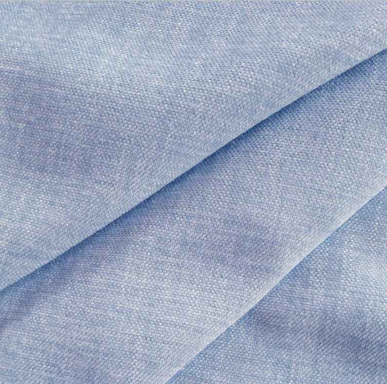 Blue Chenille Fabric Blue Upholstery for Chairs Textured Fabric Soft ...