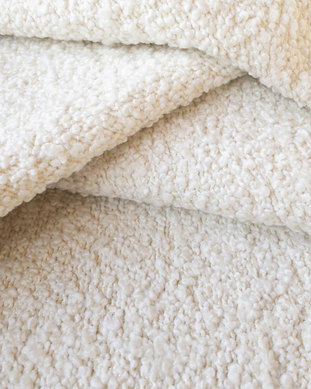 Cream Boucle Upholstery Fabric Chunky Boucle Cream Fabric for Chairs ...