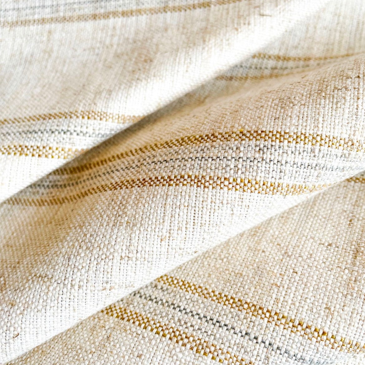 Beige Sample Fabric Striped Drapery Fabric for Curtains Beige Striped ...