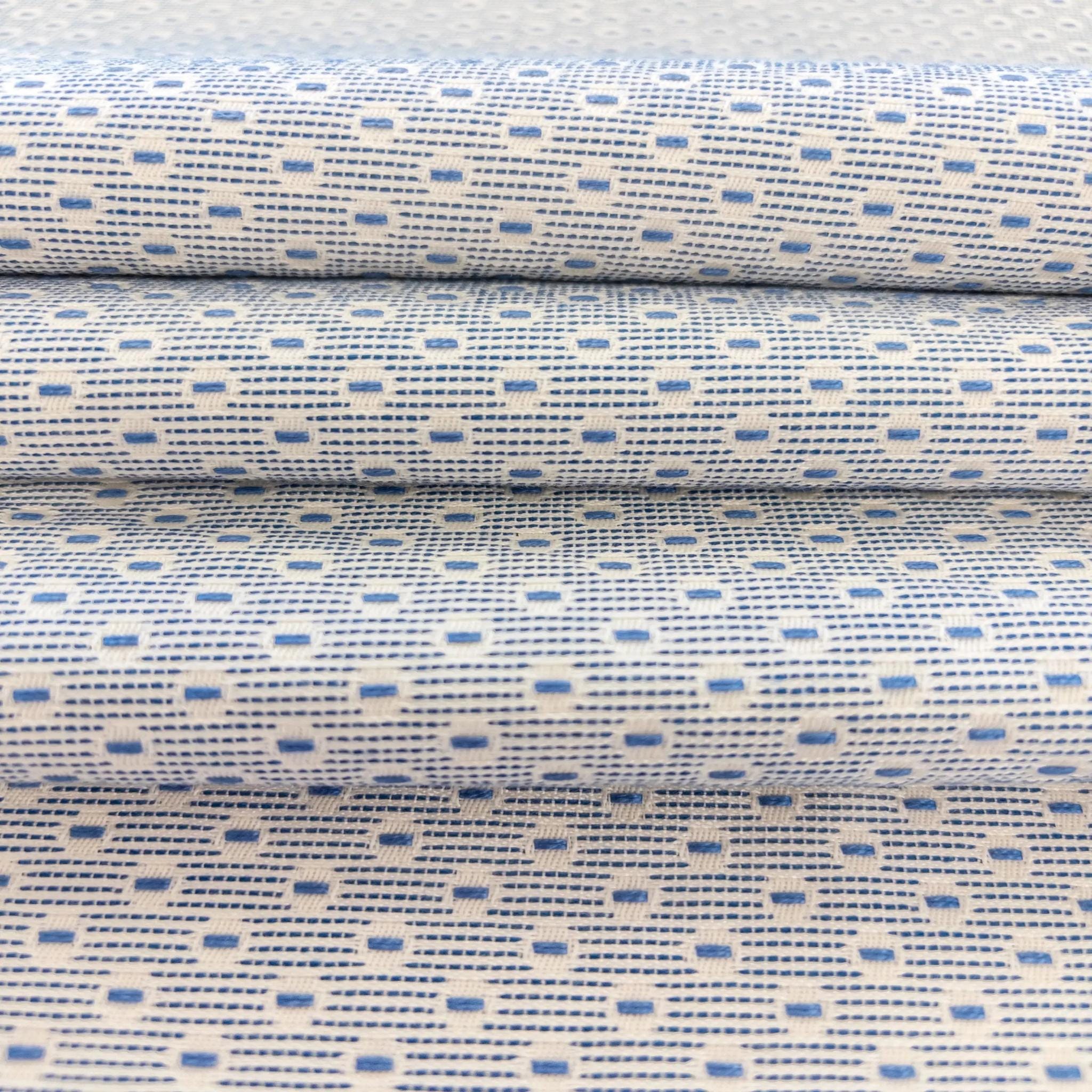 Blue Textured Upholstery Fabric Modern Blue Dotted Fabric for Chairs ...