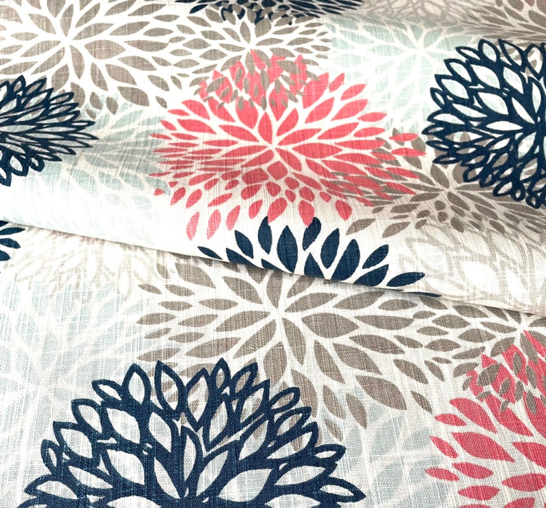 Pink Drapery Fabric by the Yard Floral Fabric for Drapes - Etsy