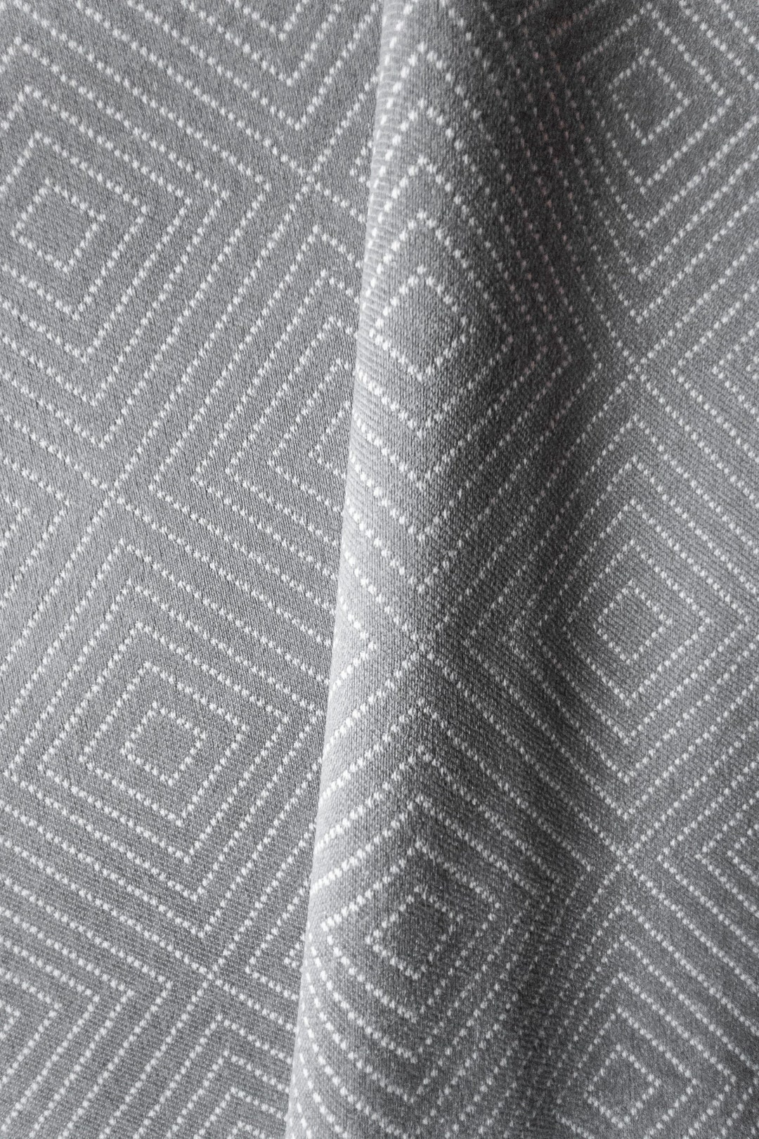 Gray Geometric Upholstery Fabric by the Yard Grey Mid Century - Etsy