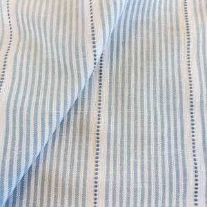 Blue & White Striped Drapery Fabric Modern Striped Designer Curtain ...