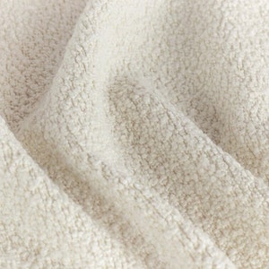 Cream Boucle Fabric Sample White Textured Boucle Fabric Heavy Duty ...