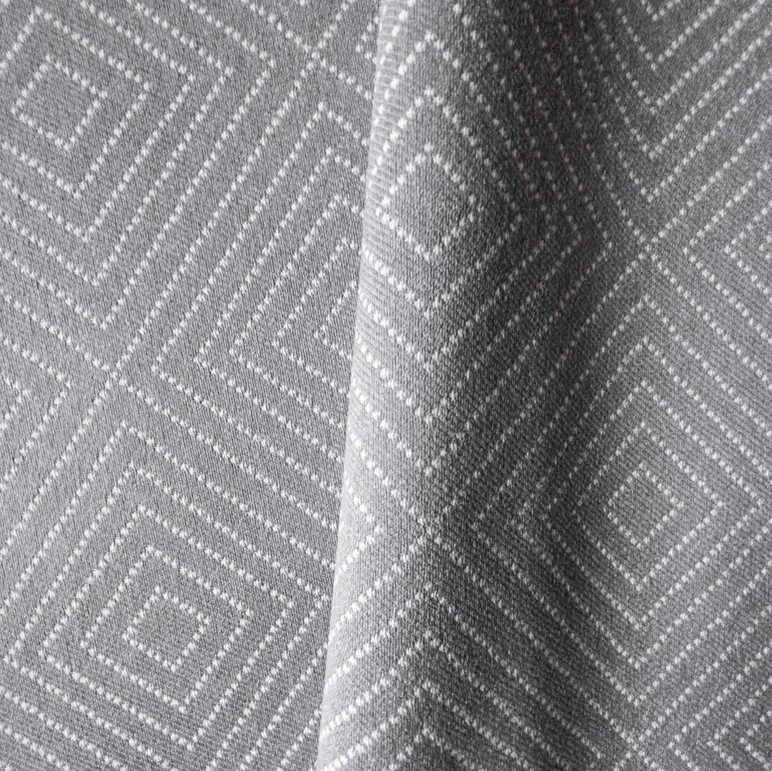 Gray Geometric Upholstery Fabric by the Yard, Grey Mid Century Fabric ...