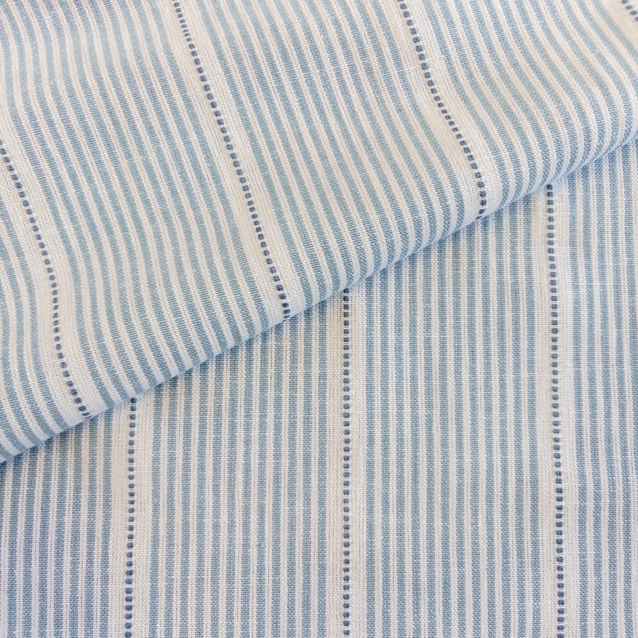 Blue & White Striped Drapery Fabric Modern Striped Designer Curtain ...