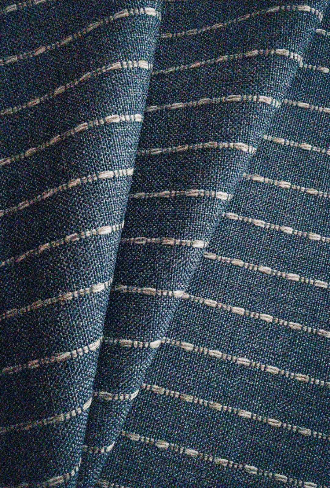 Blue Striped Sample Upholstery Fabric, Blue Striped Modern Fabric, Blue ...