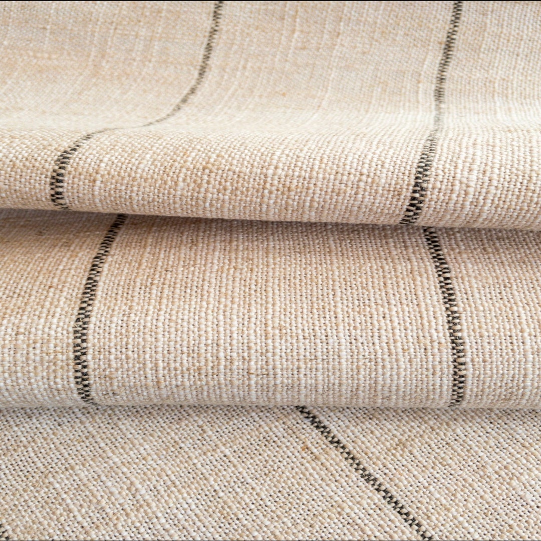 Beige Striped Upholstery Fabric Textured Fabric for Chairs Fabric ...