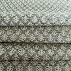 Green Textured Upholstery Fabric Green Botanical Leaf Fabric Green ...