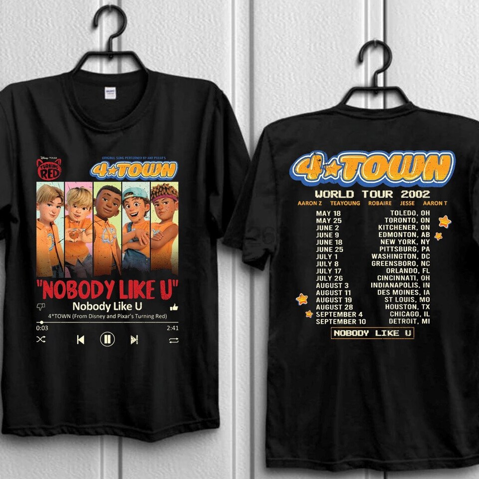 NEW 2022 Turning Red 4*TOWN Tour T-Shirt, 4 Town Turning Red Shirt ...