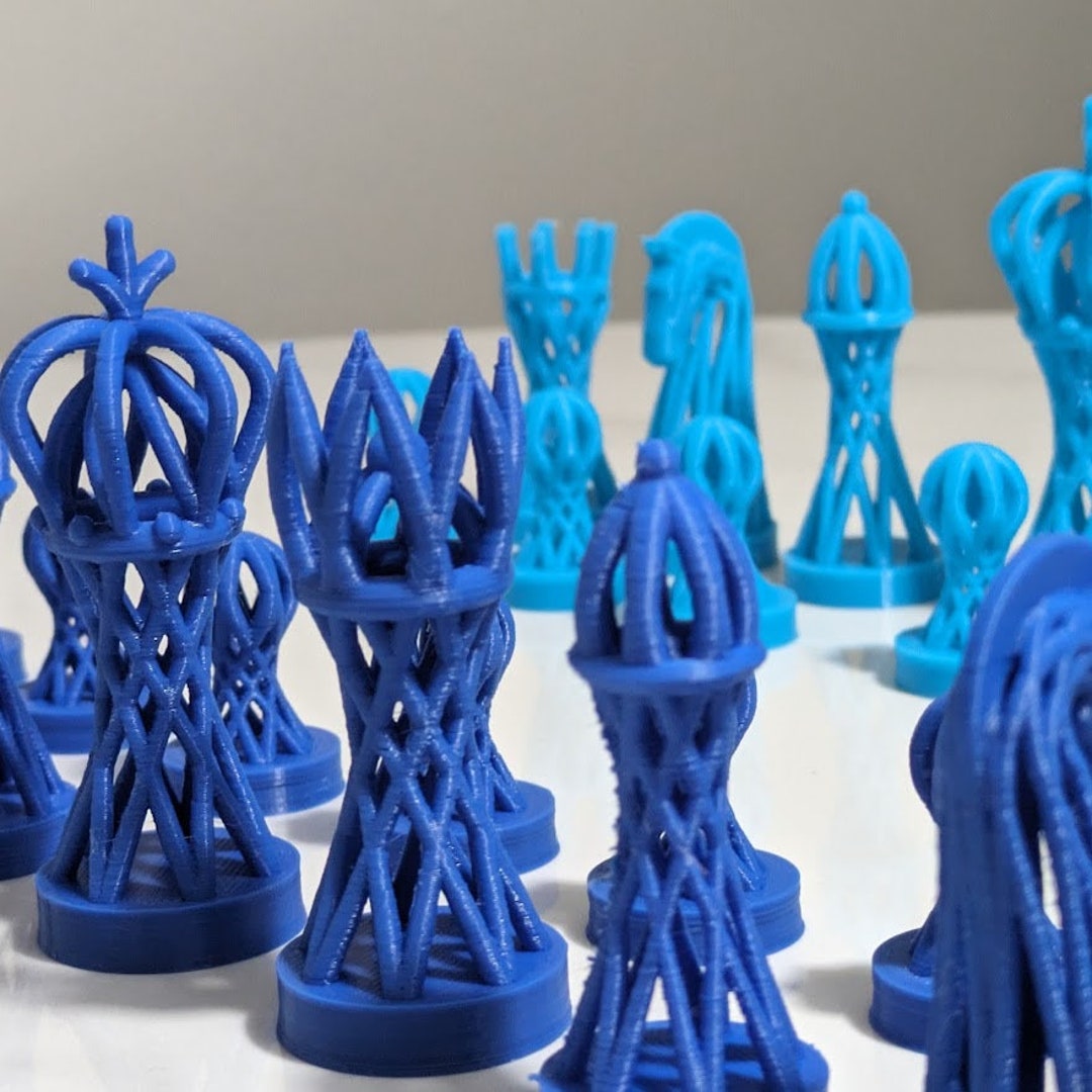 Hyperboloid Chess Set, 3D Printed With Multiple Color Options, Pieces ...