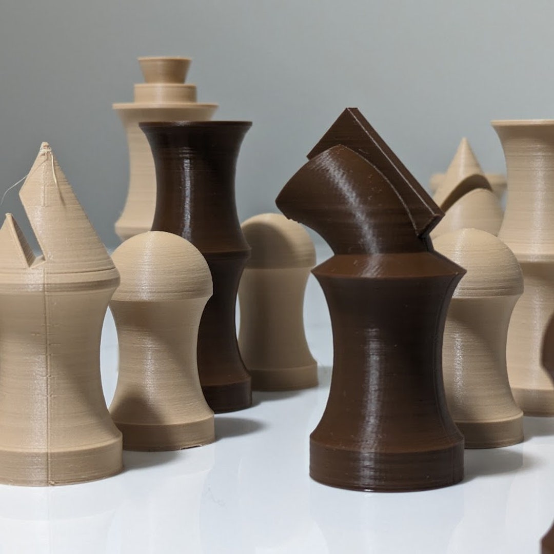 Tubular Chess Set, 3D Printed With Multiple Color Options, Pieces Only ...