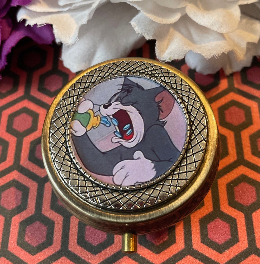 TOM & Jerry Pill Box - Delicate Pillbox Gift Detail Artisan Handmade ...