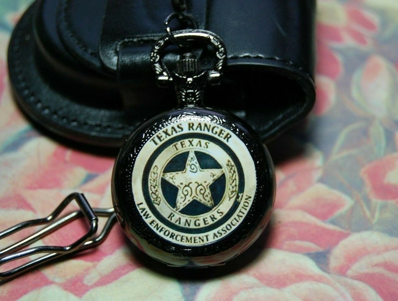 TEXAS RANGER pocket Watch for Men's Dress Vest Includes Leather Case ...