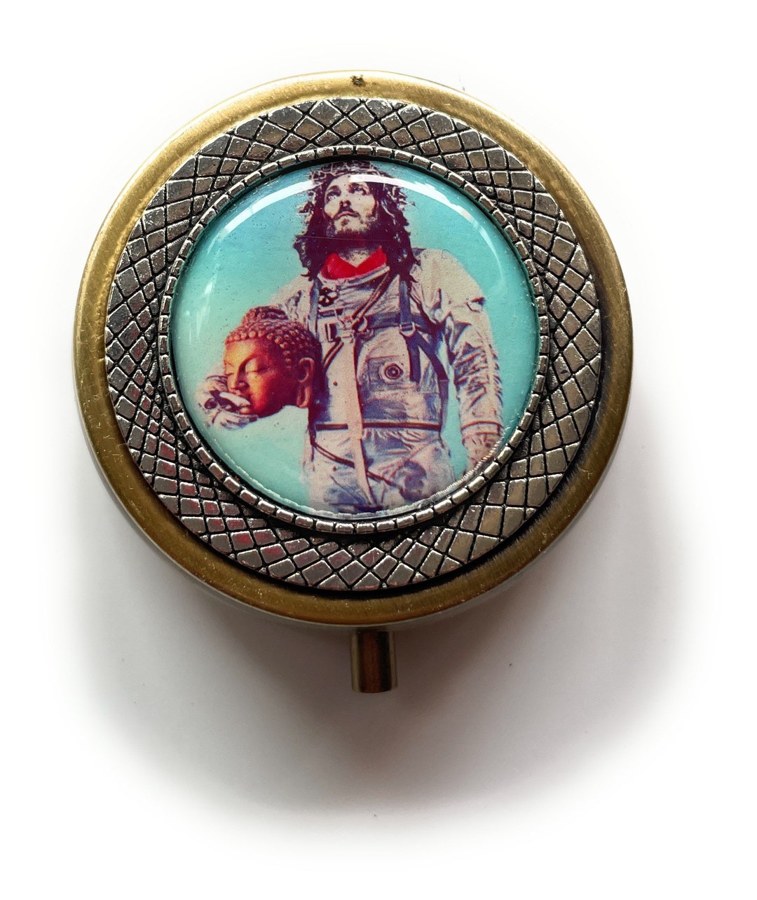 Jesus Christ Buddha WE ARE ALL ONE Pill Box - Delicate Pillbox Gift ...