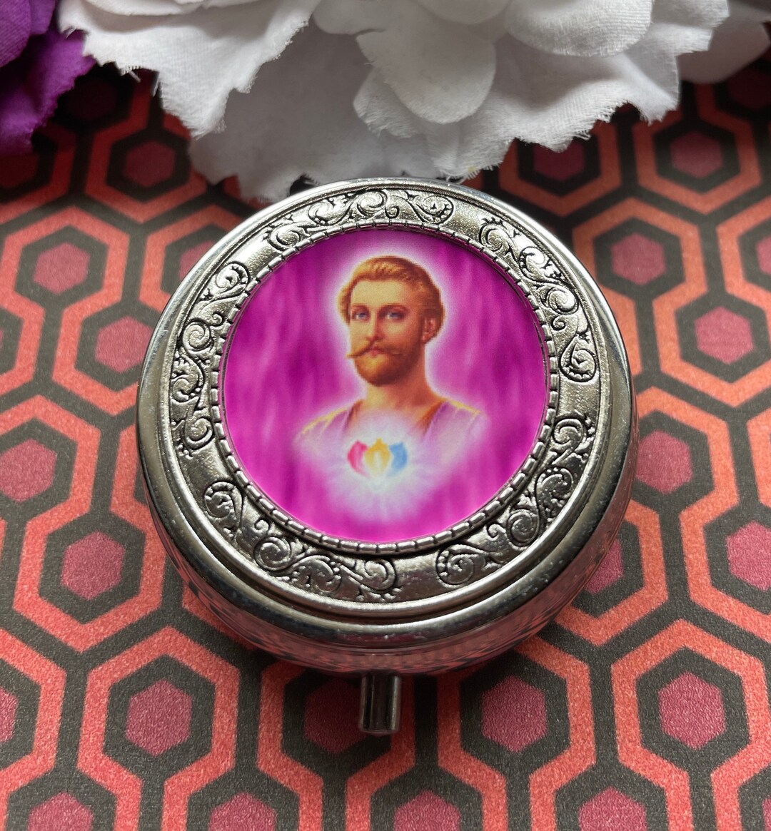 Master SAINT GERMAIN Violet Flame Pill Box / Medicine Box Vitamins Gum ...