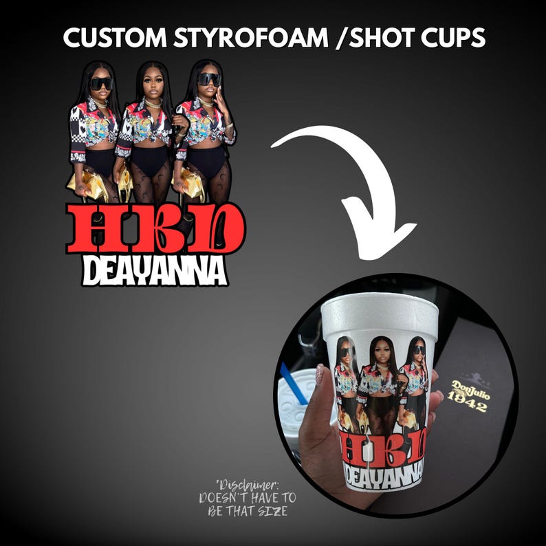 Personalized Styrofoam Cup, Custom Styrofoam , Birthday Cups - Etsy