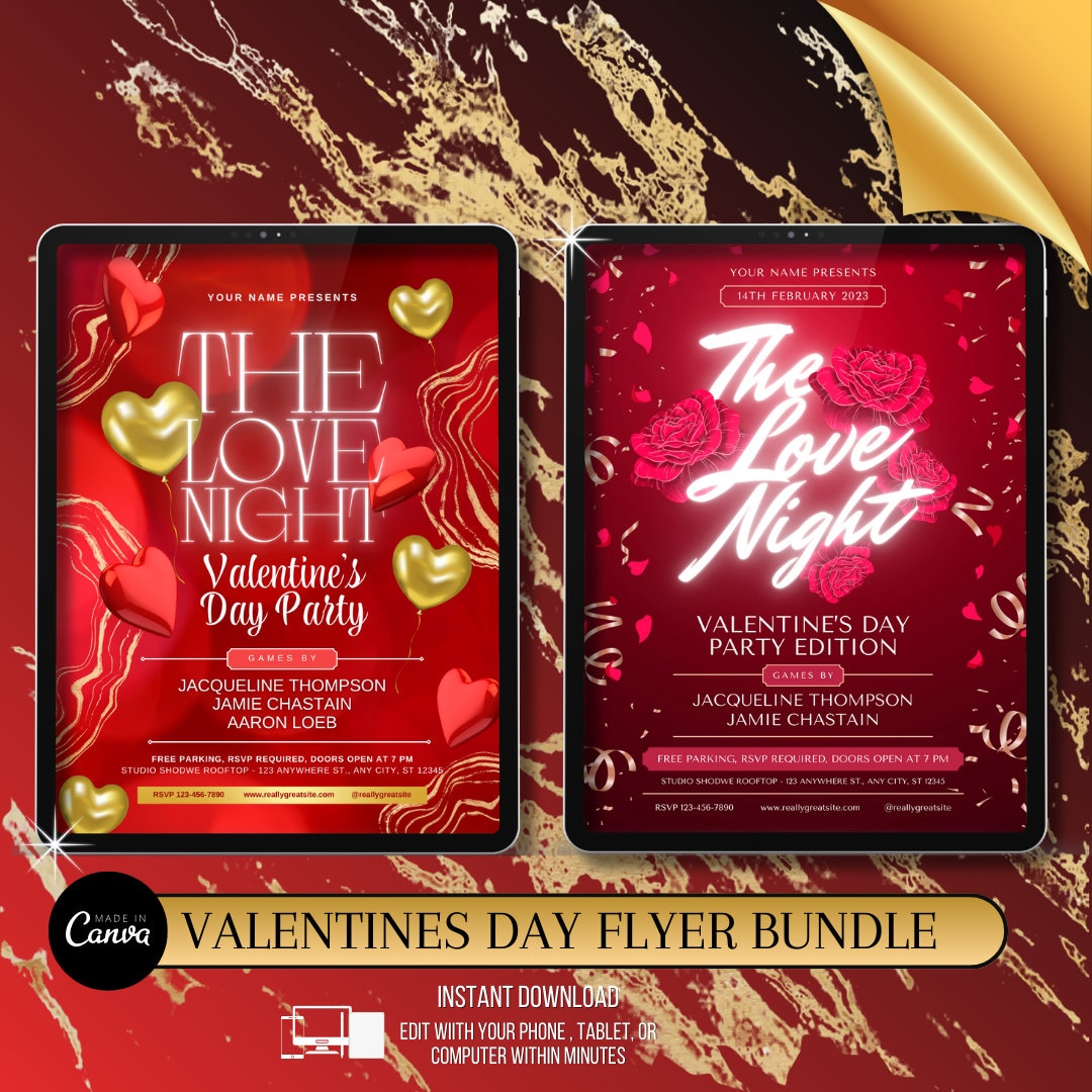 Editable Digital Valentine Invitation, Electronic Valentine Party ...