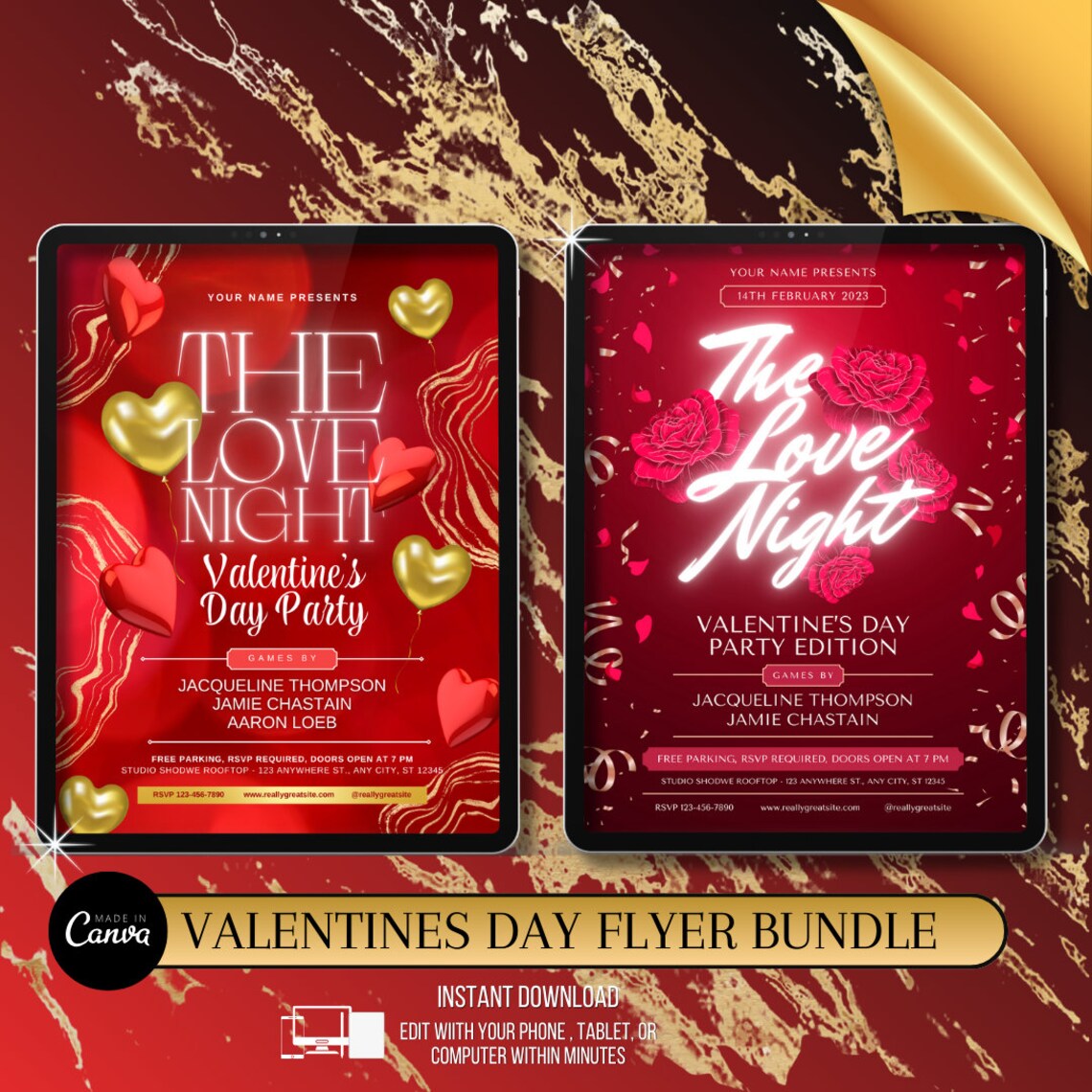 Editable Digital Valentine Invitation, Electronic Valentine Party ...