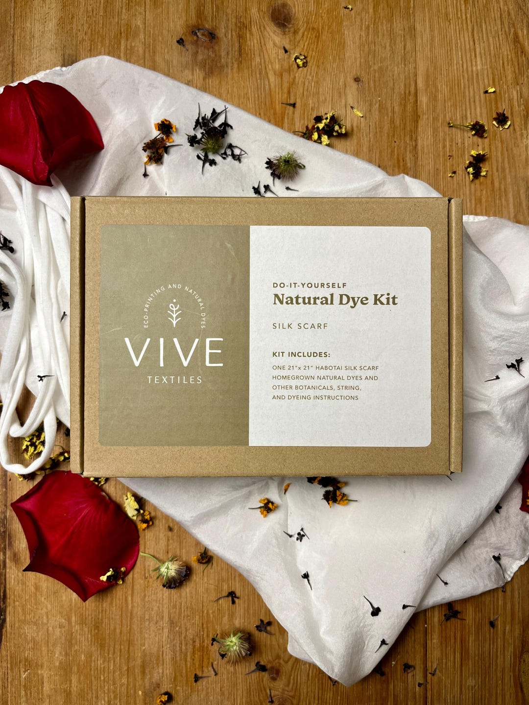 DIY Natural Dye Kit Silk Scarf, Bundle Dye Kit, Natural Dye, Botanical ...