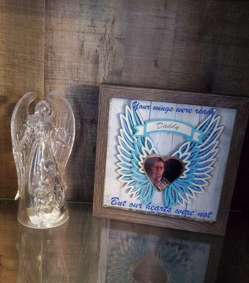 Memorial Shadow Box Loved One Angel Wings Shadow Box Soft - Etsy