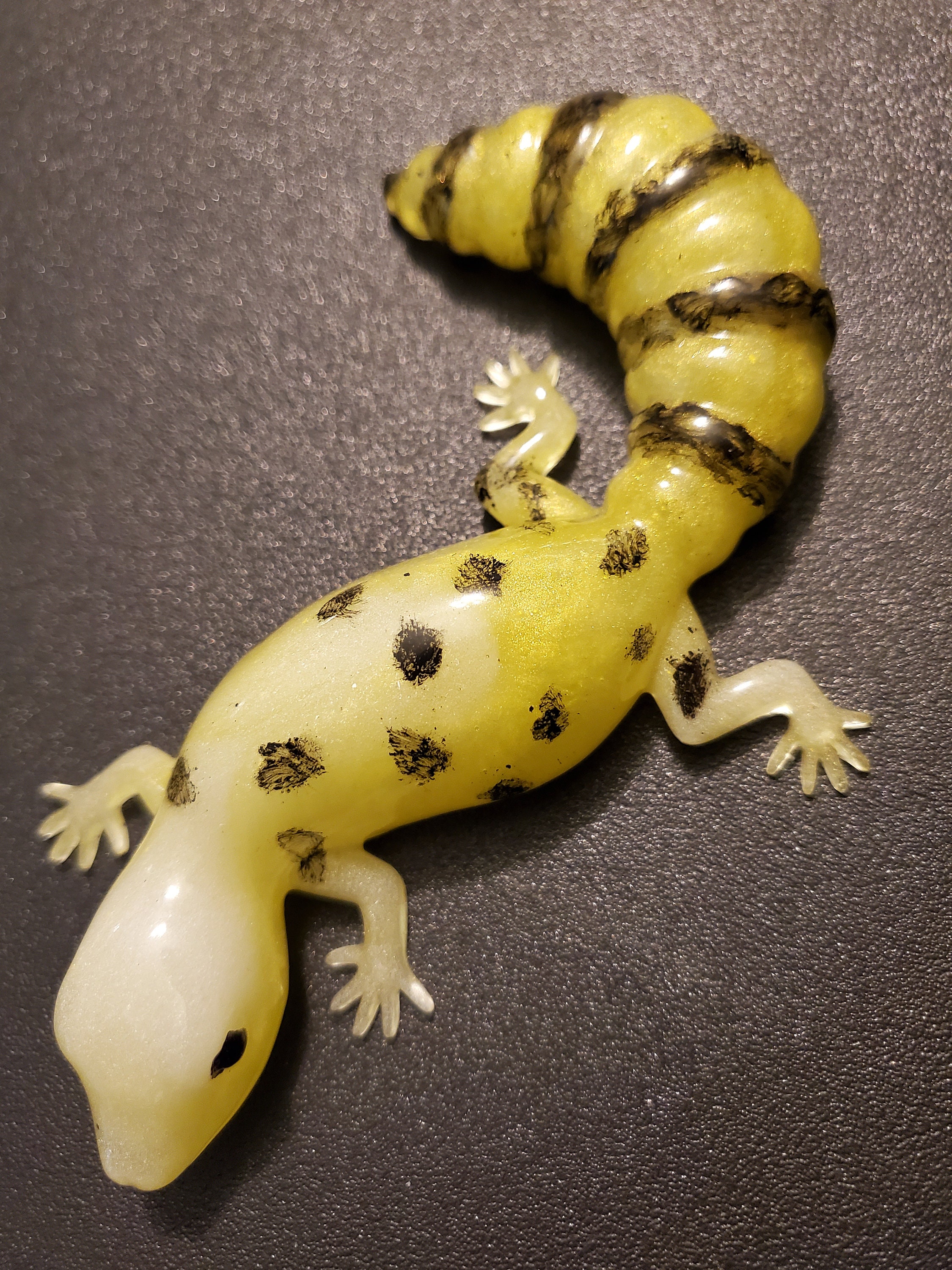Leopard Gecko Lizard, Resin Figurine, Statue. Gift Idea! Handmade ...